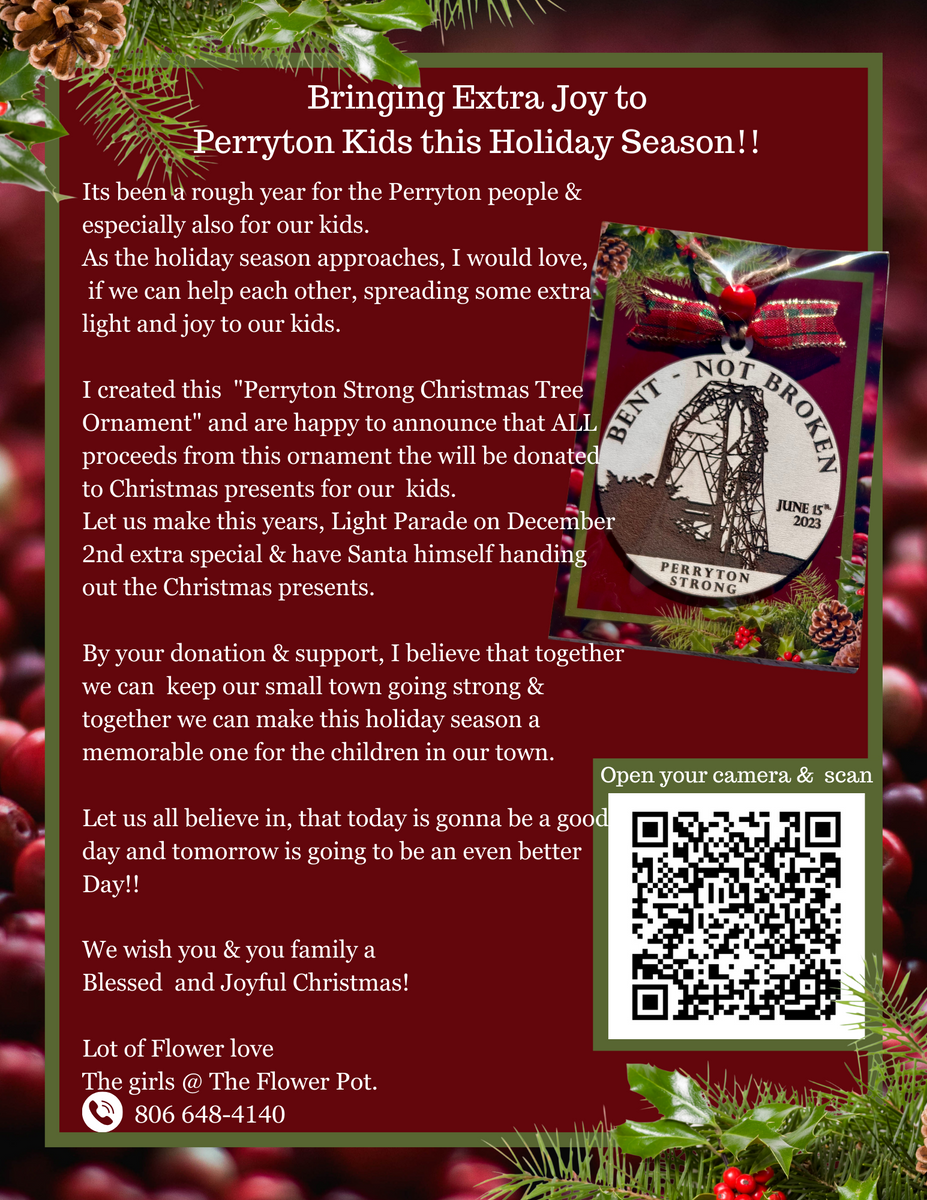 Perryton Strong Christmas Tree Ornament – The Flower Pot